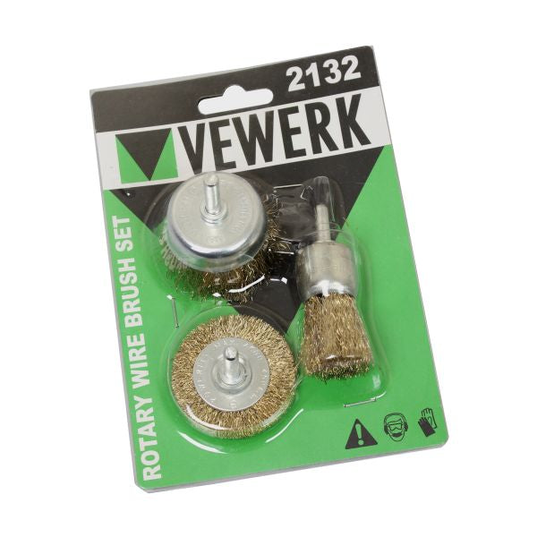 3PC ROTARY WIRE BRUSH SET – W-Tools Direct