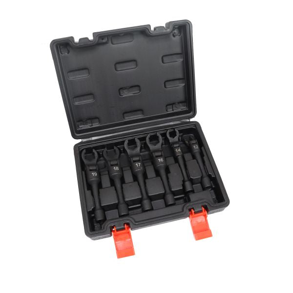 6PC 3/8" DR DIESEL INJECTOR LINE SOCKET FLEXI HEAD WRENCH SET 5642 — W ...
