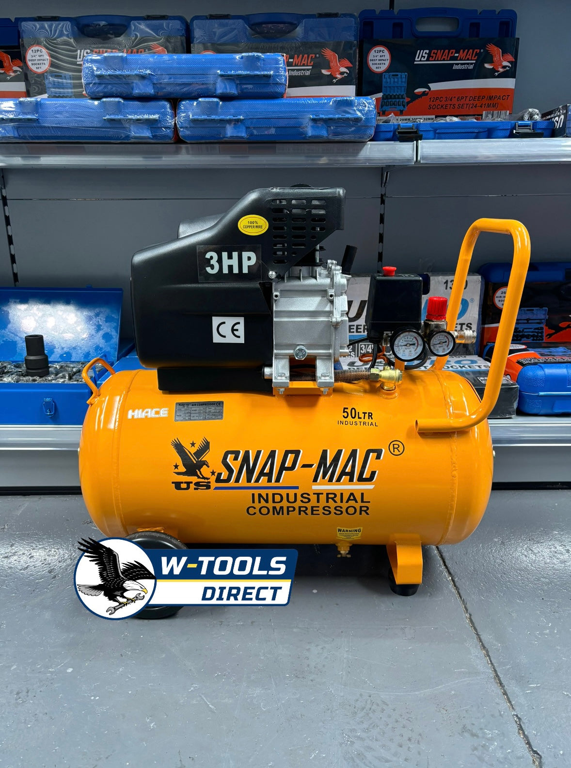 50 Litre Air Compressor 3HP – W-Tools Direct